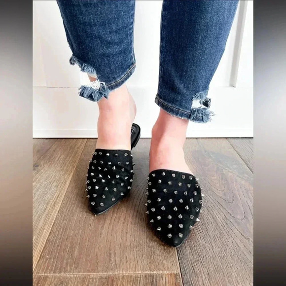 ShuShop | Shoes | Nwt Shushop Pointed Toe Pyramid Studded Flat | Poshmark